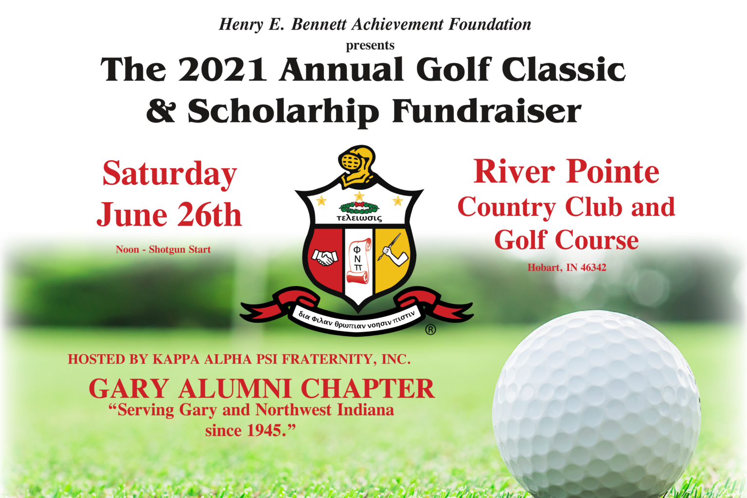 Annual Golf Outing & Scholarship Fundraiser | Kappa Alpha Psi - Gary ...